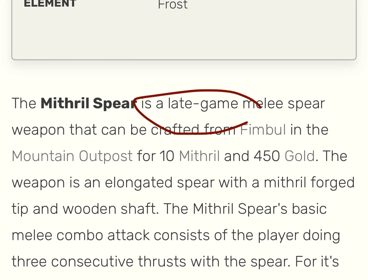 Mithril spear | Fandom