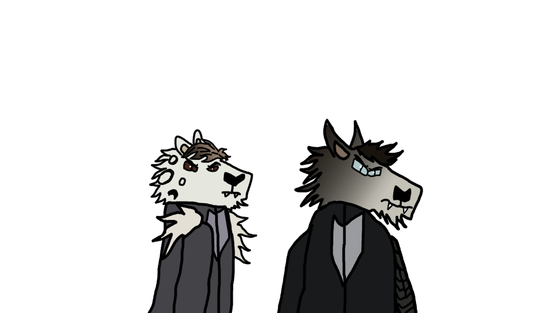 I drew Zemo and Bucky from TFATWS being grumpy animals (offtopic art ...