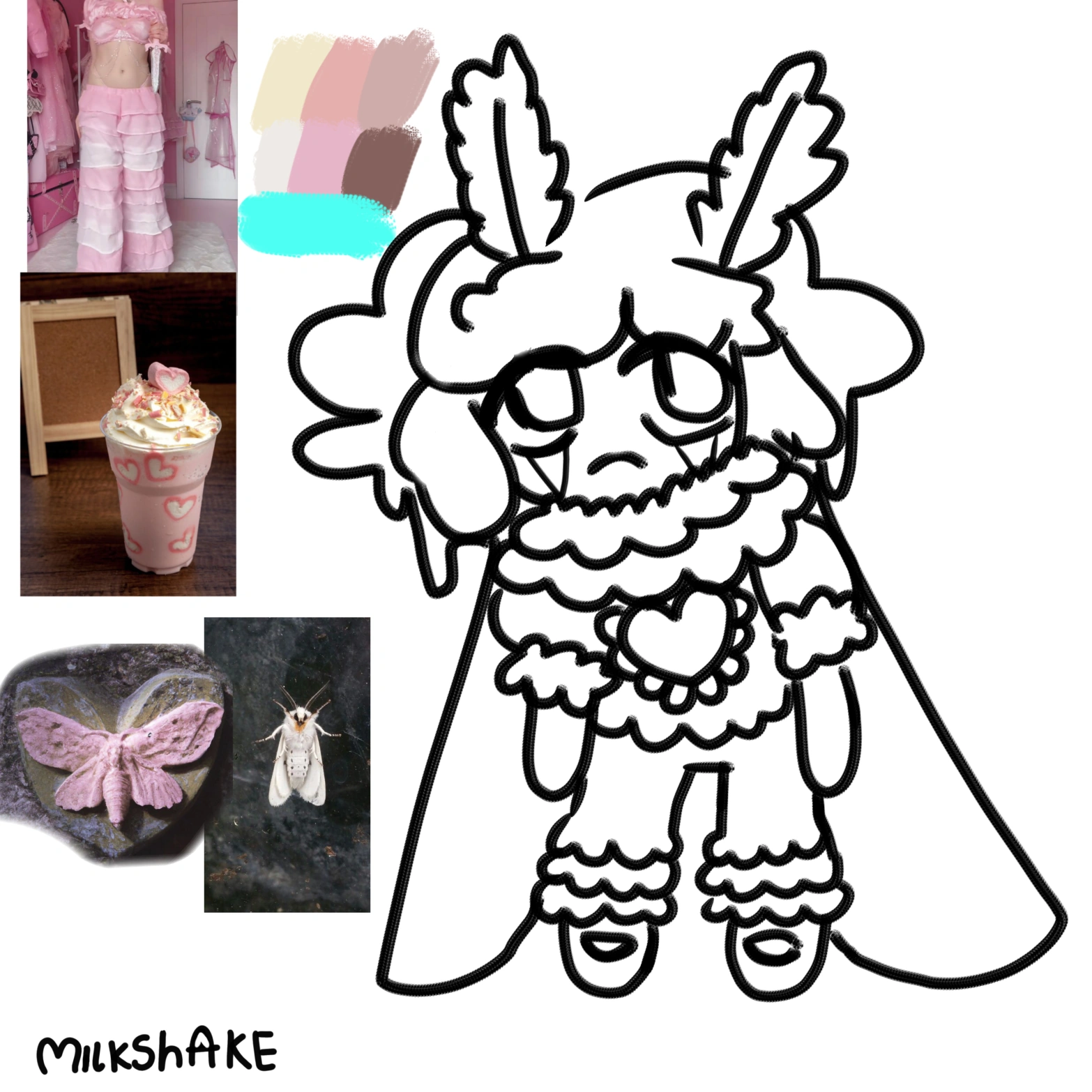 Milkshake Oc wip lineart | Fandom
