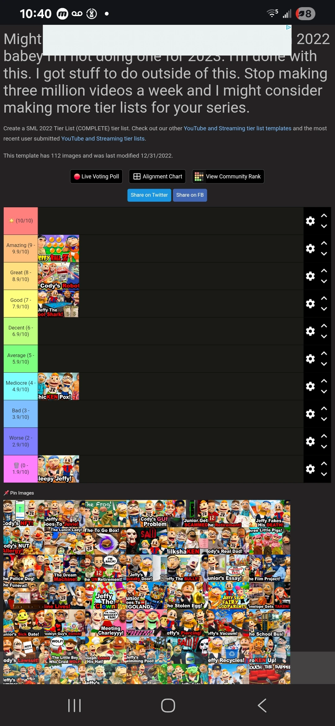 Cody’s NFT has been put in Bad, now Vote where to put Jeffy Goes to ...