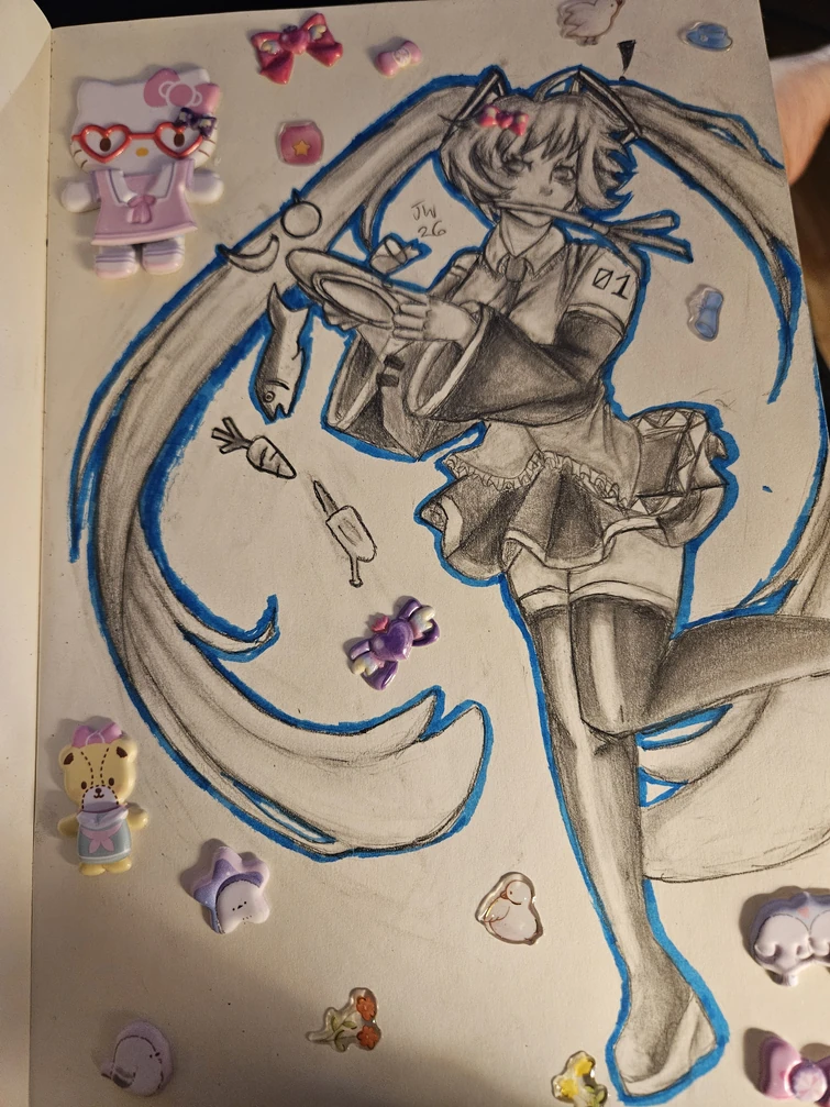 Me drawing Miku three years apart | Fandom
