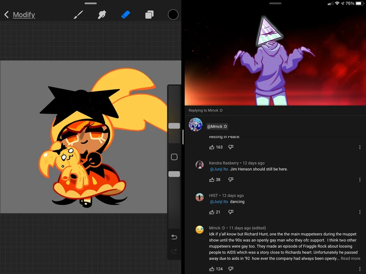 pompon makes fun of pumpkin pie cookie dressed as pompon while wanting ...