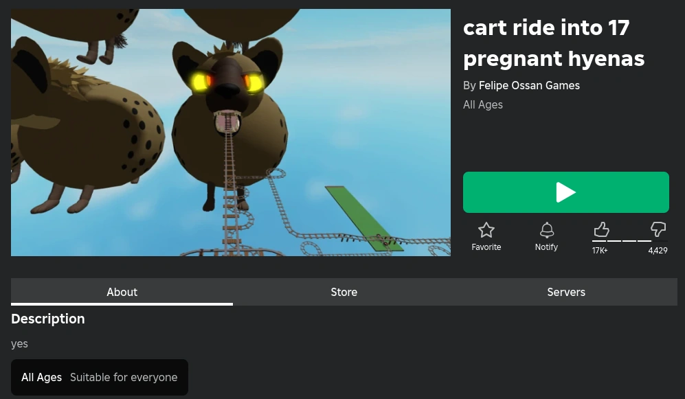 guys lets cart ride into seventeen, yes, seventeen pregnant hyenas ...