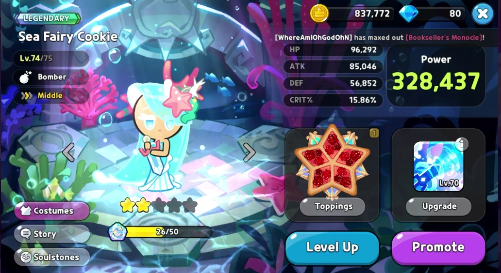 Cookies i feel like would get/deserve a buff or magic candy someday ...