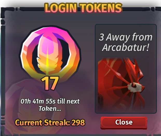 cos should make a new login creature that requires u to have a 200+ day ...