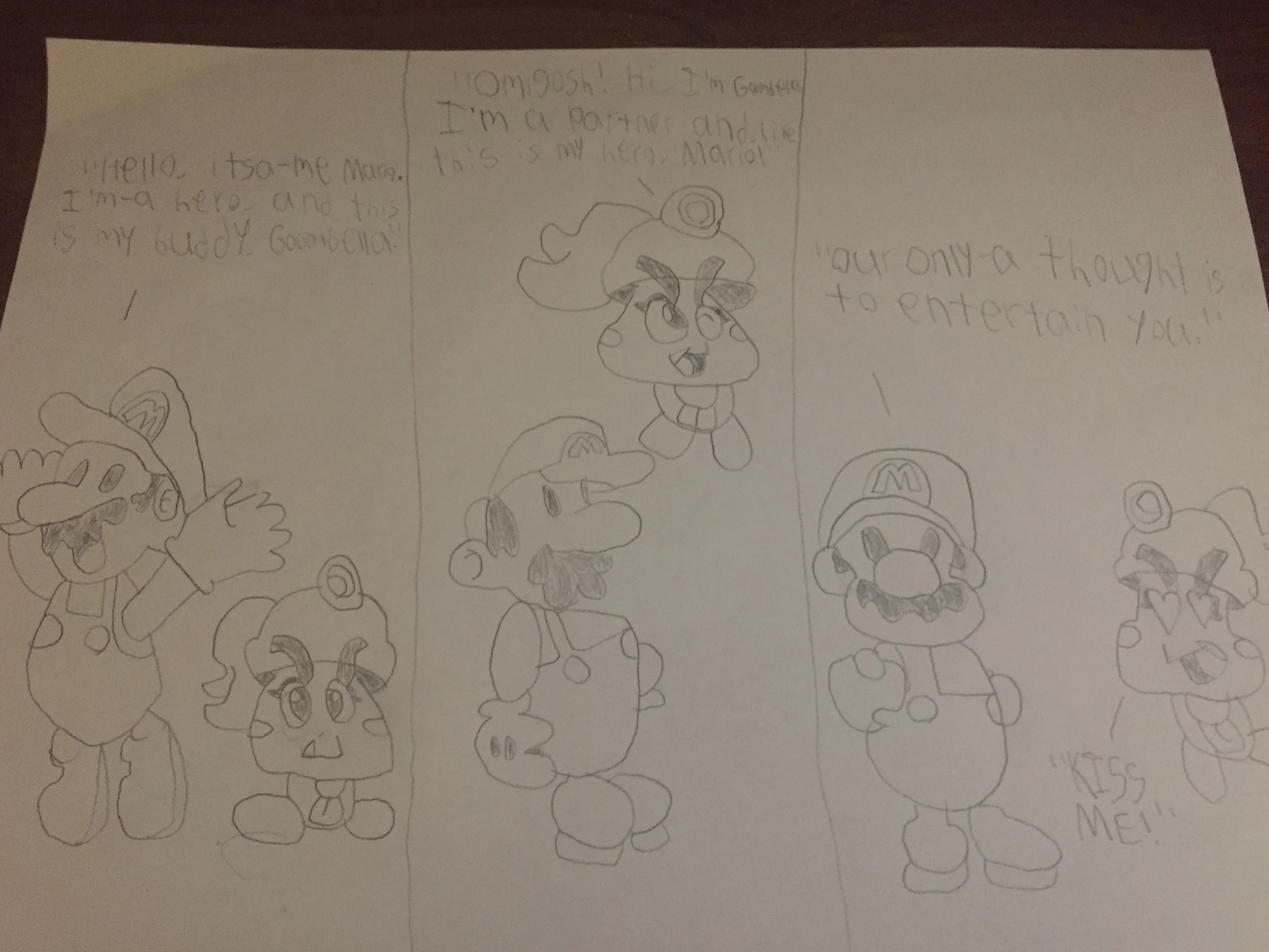 A lil' Mario and Goombella comic strip I made | Fandom