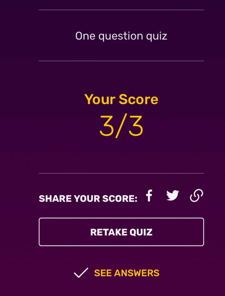 This quiz has only one real question | Fandom