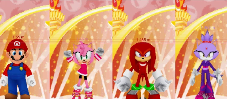 Height chart of Mario & Sonic at the Olympic Games (DS) | Fandom