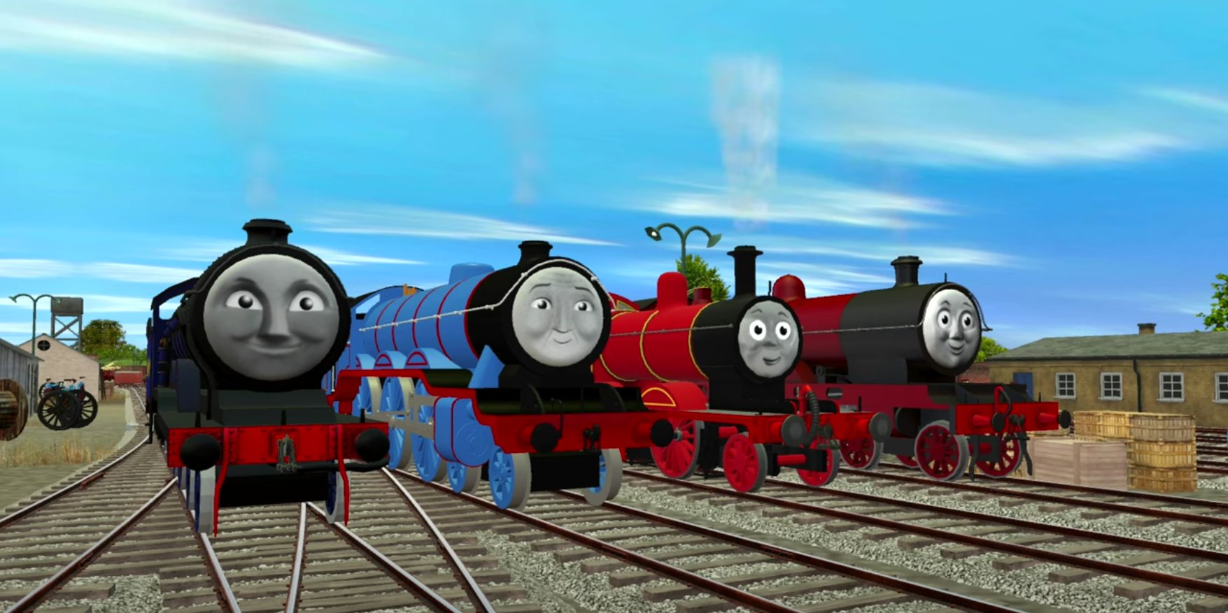 Edward, Gordon and Henry but with The Four Loaned Engines | Fandom