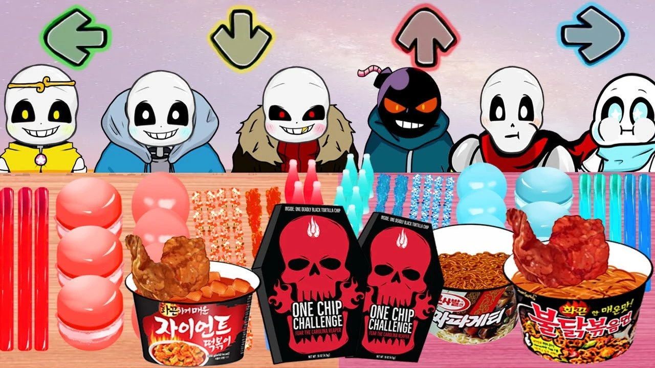 Sans And Papyrus Hang out With Witty And Monster as they Eat While ...