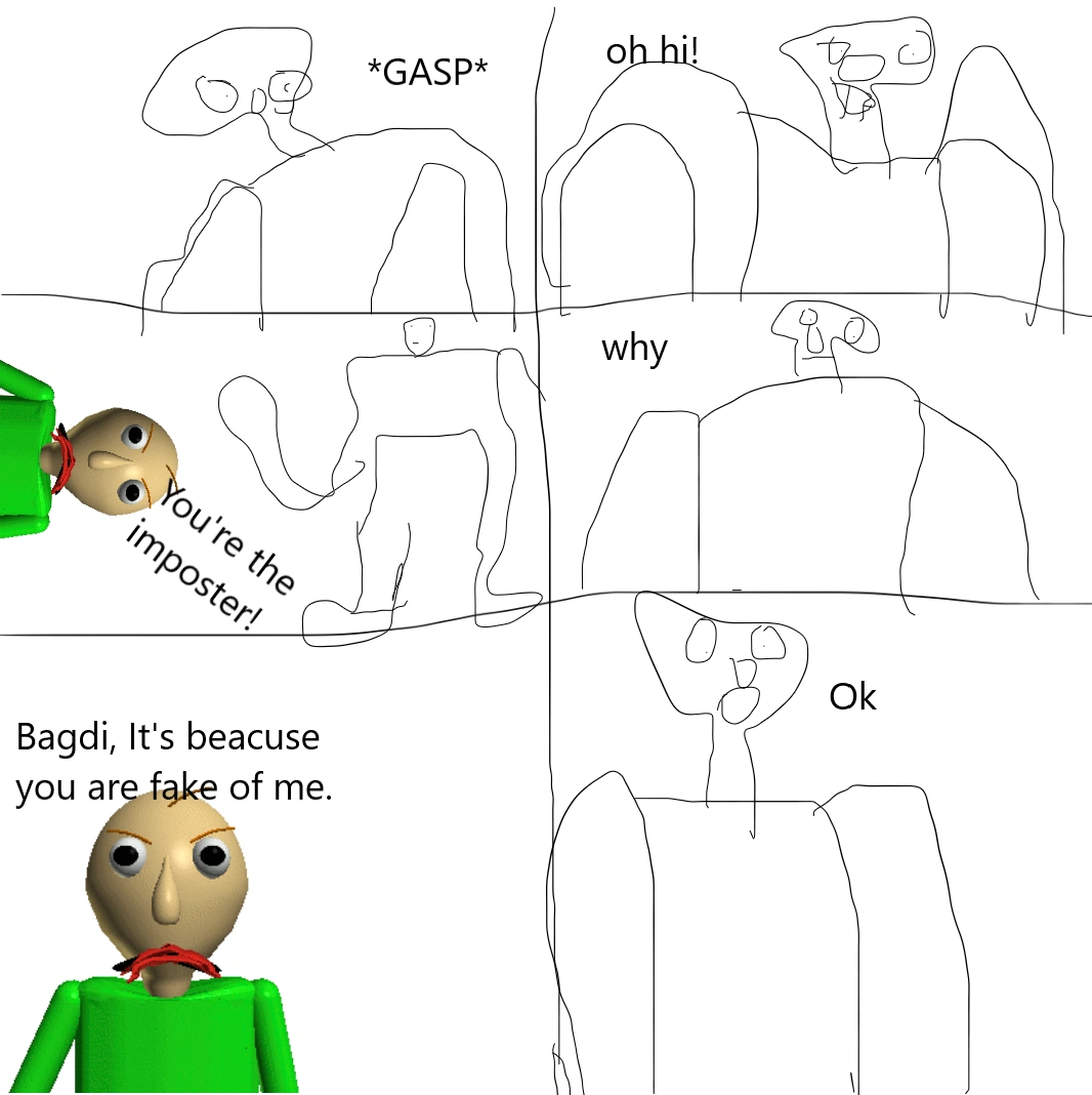 I made my baldi comic that is Baldi Meeting Badgi. | Fandom