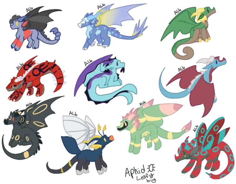 CLOSED// Pokemon-themed dragon adopts! | Fandom