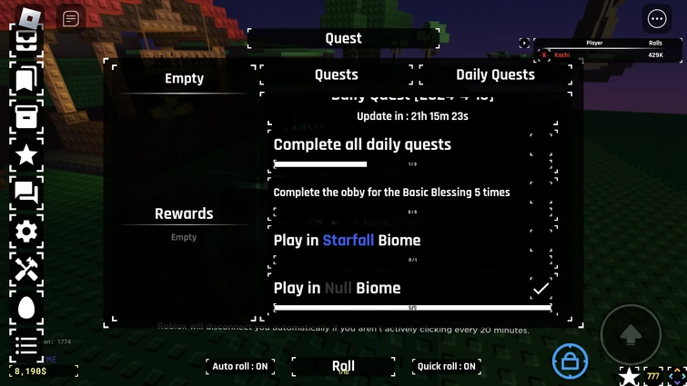 rare instance of me actually completing the null biome quest | Fandom