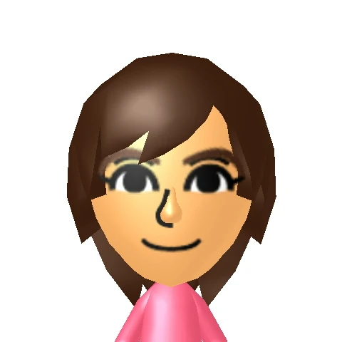 My custom CPU Mii that is identical to Rie besides the blush and ...