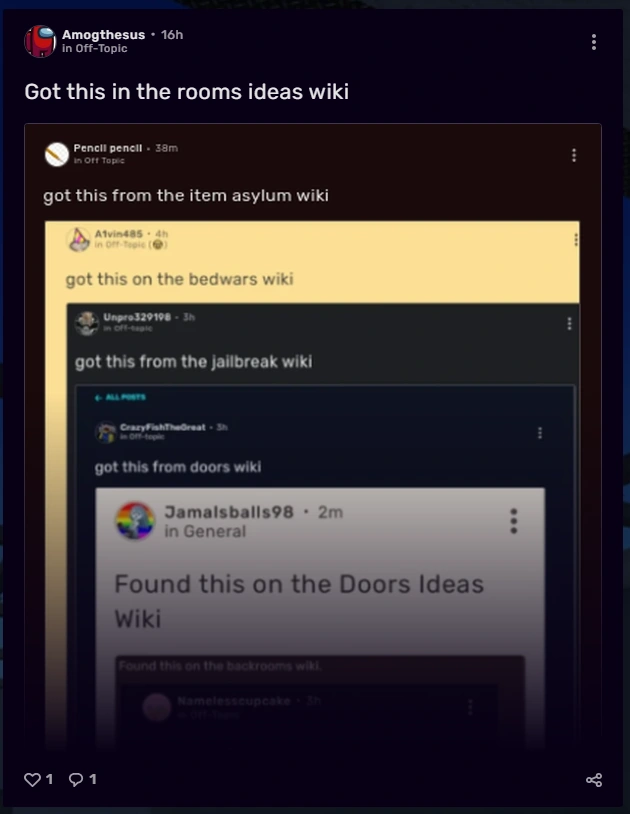 got this on the interminable rooms wiki | Fandom