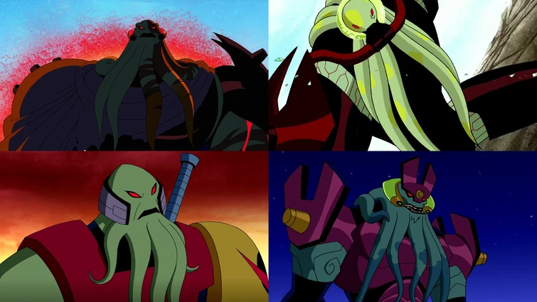 Pick two aliens to fight all four squidmen at the same time. Who are ...