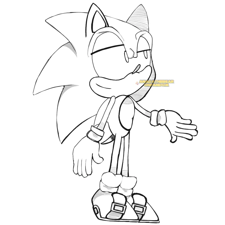 Sonic art💙 [Uncoloured version] | Fandom
