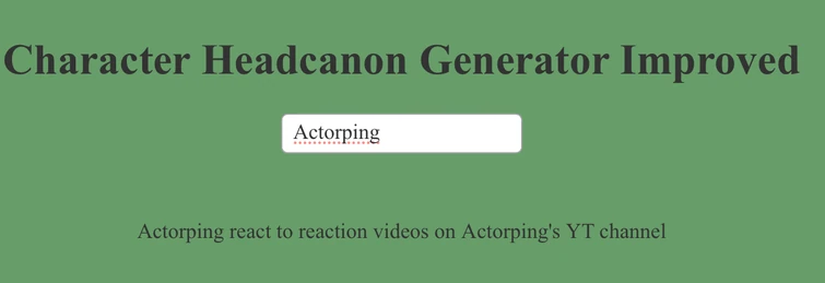 Playing around with the HC generator | Fandom