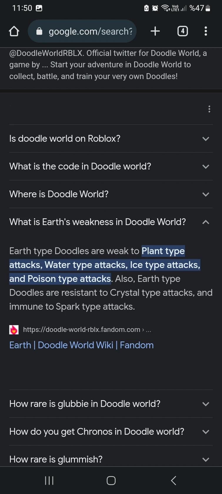I js typed doodle world on google🗿(Since when is the Poison type very ...