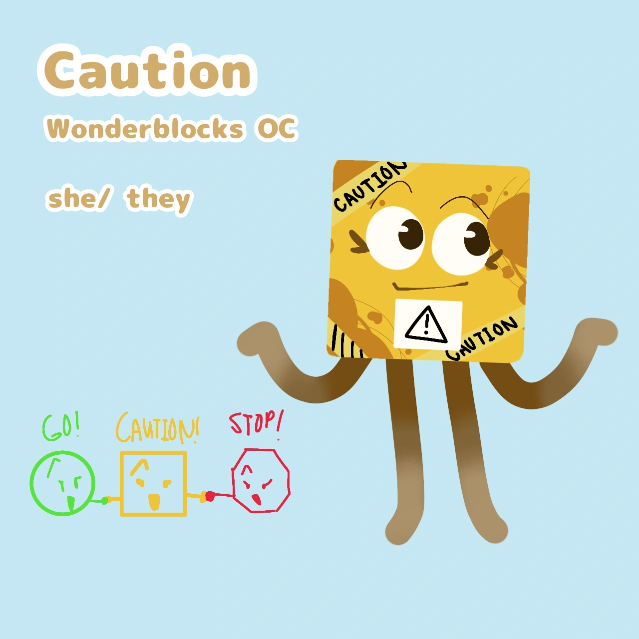 My Wonderblocks OC, Caution! | Fandom