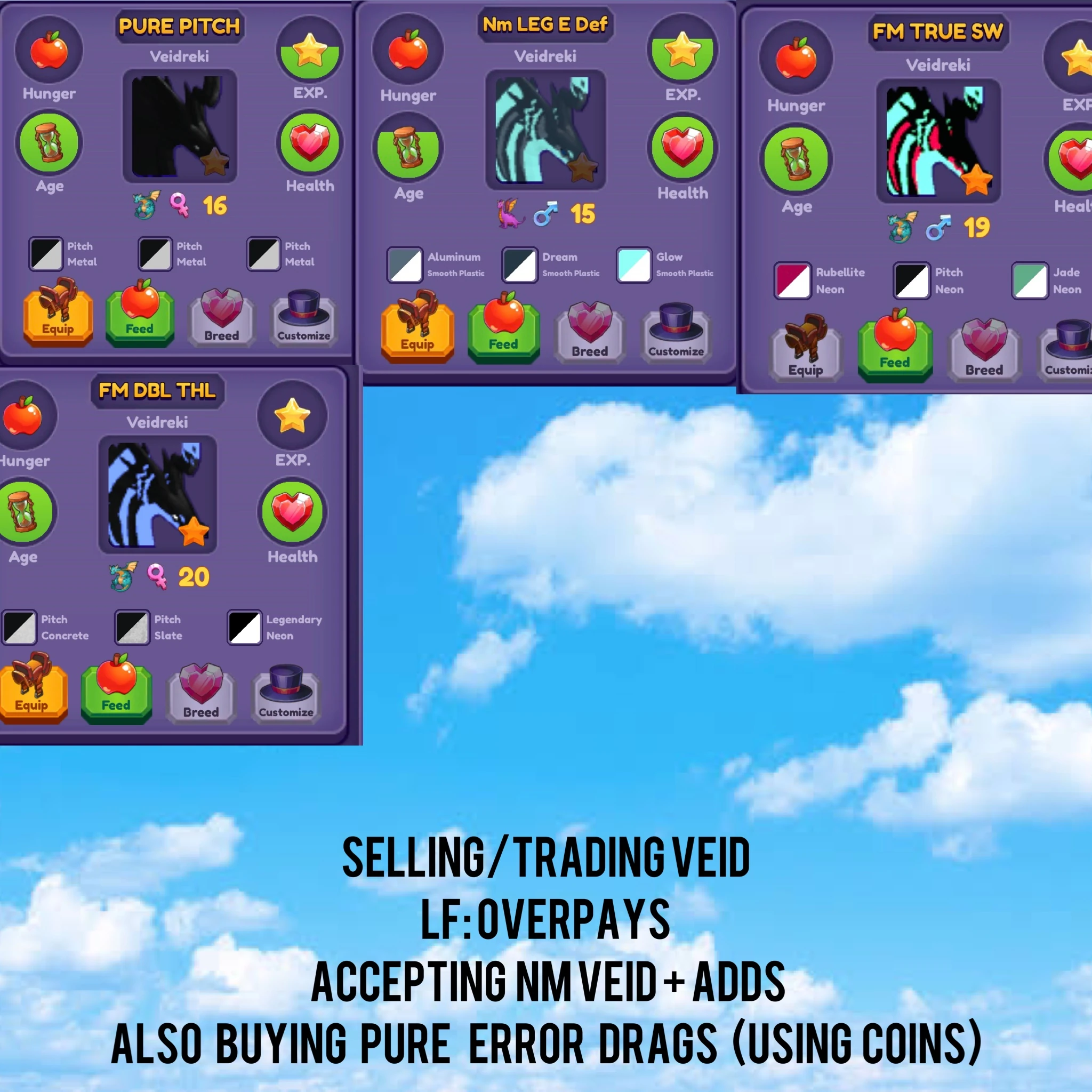 Trading/Selling/Swapping Veis/Vei/Veid/VeidrekiLF: OverpaysAlso LF 2/3 and 3/3 Error Drags | Fandom