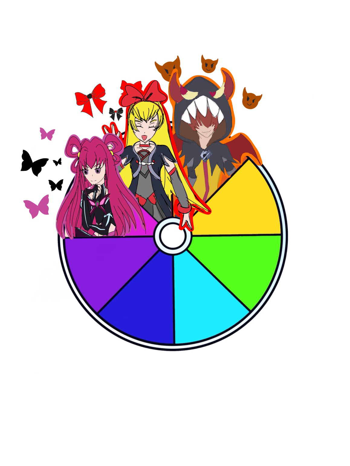 Pretty Cure Villains Color Wheel Drawing Trend Part 4 Fandom