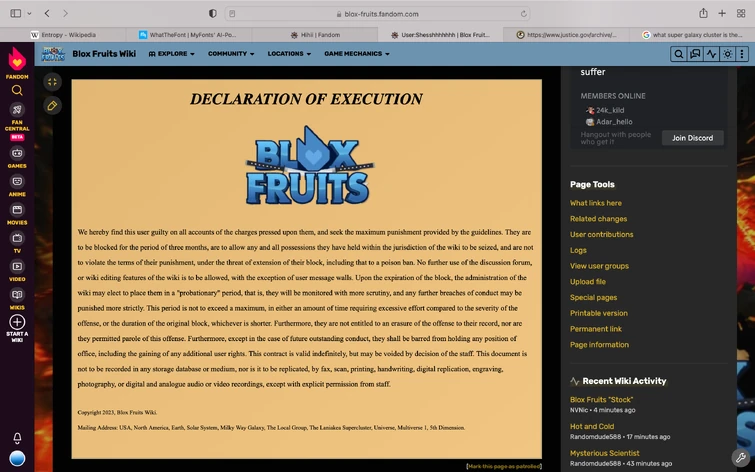 the declaration of execution | Fandom