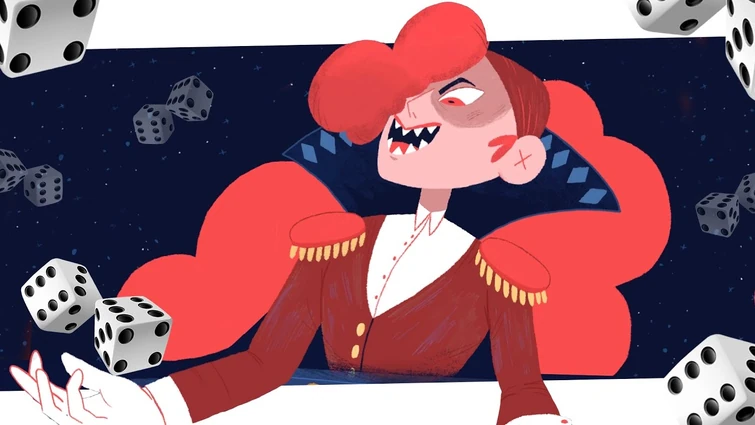 I think I may have struck gold, lady luck from dicey dungeons vs king ...