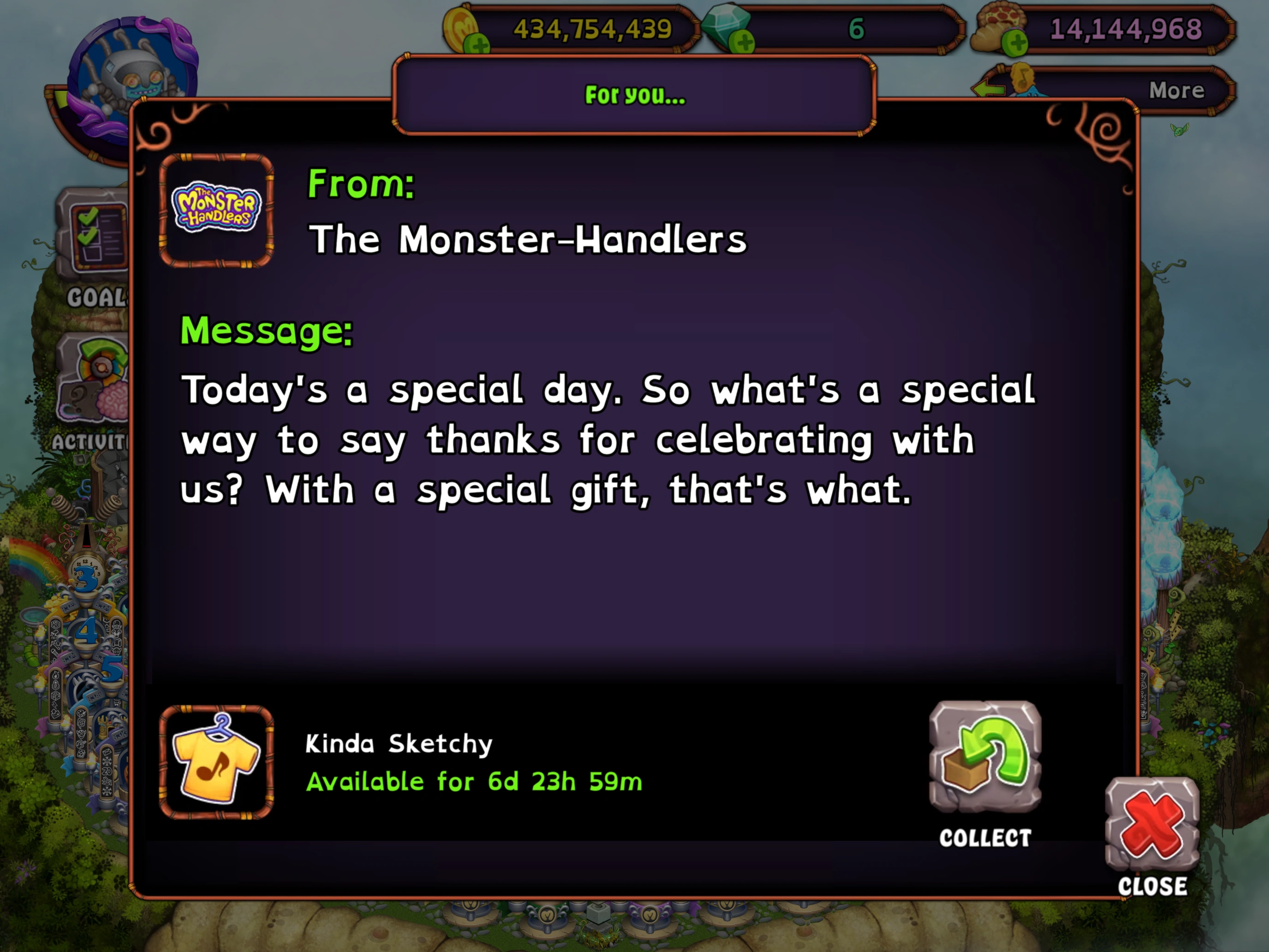 The monster handlers just gave me kinda sketchy costume. | Fandom