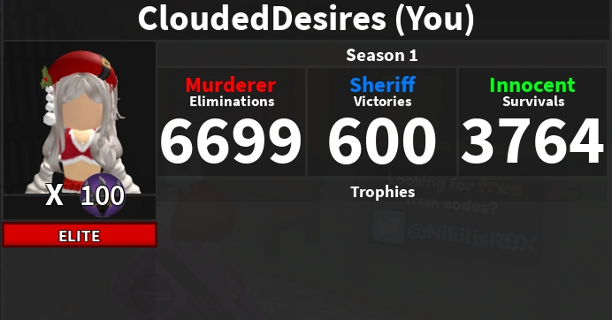 My mm2 stat growth over a year🤓 | Fandom