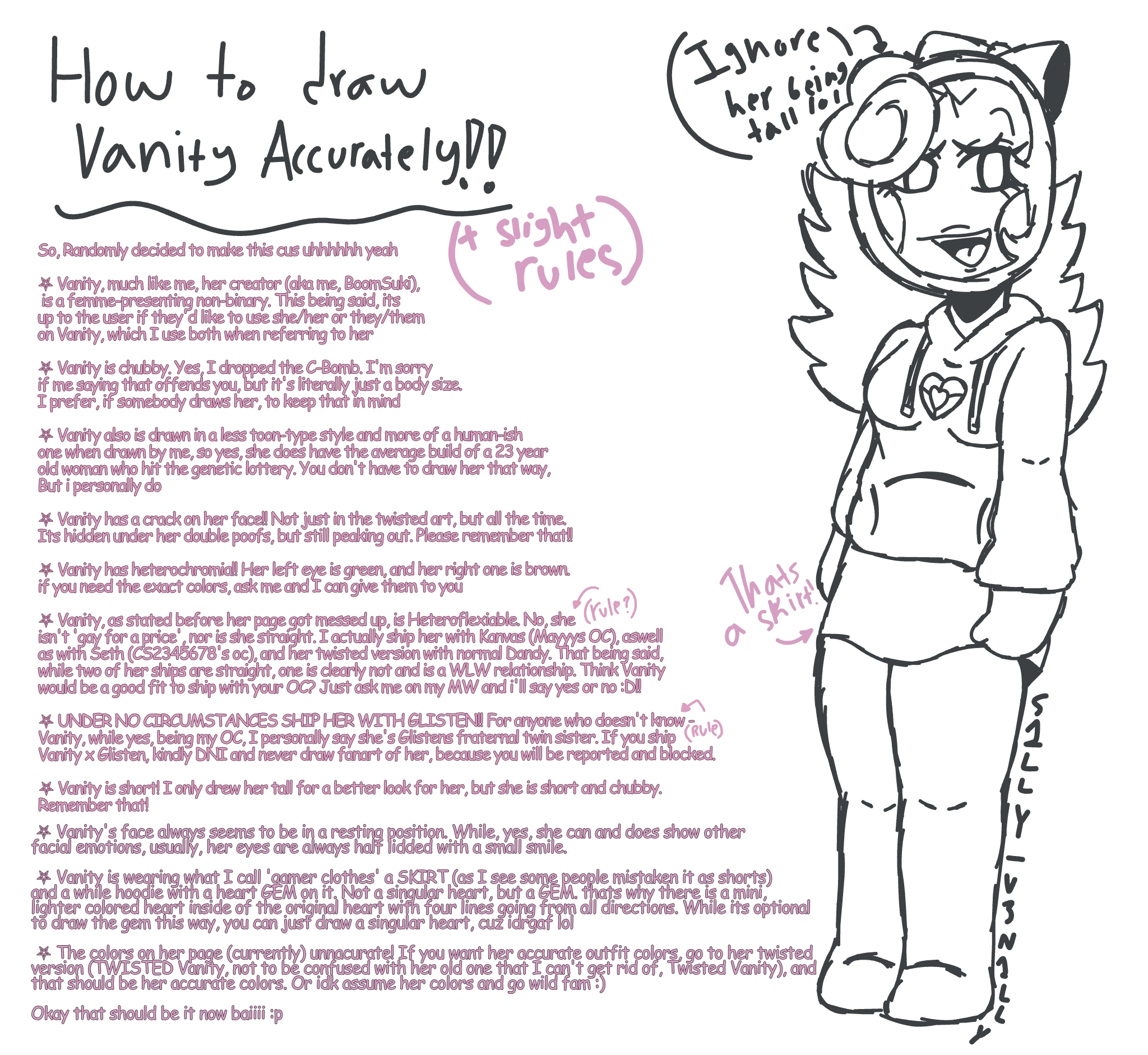 So uhhh I guess I made stuff for my OC (FanArt and just kinda giving advice on how to draw ...