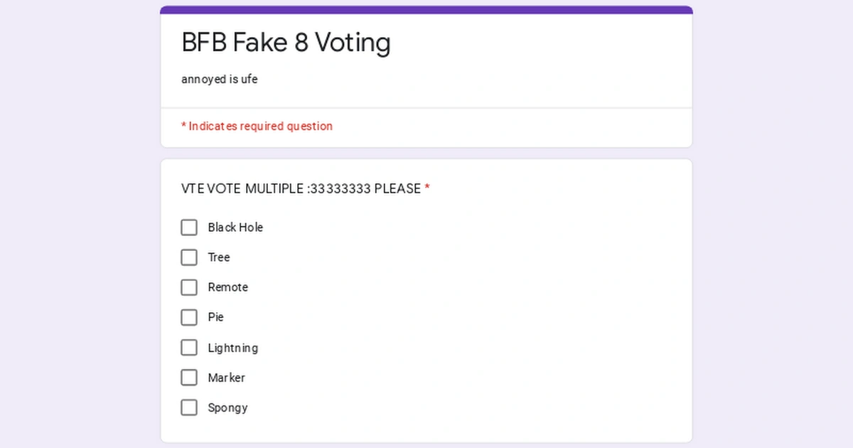 BFB Fake 8 - Asking Pointless | Fandom