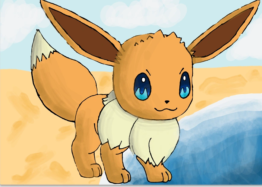Eevee on the beach! | Fandom