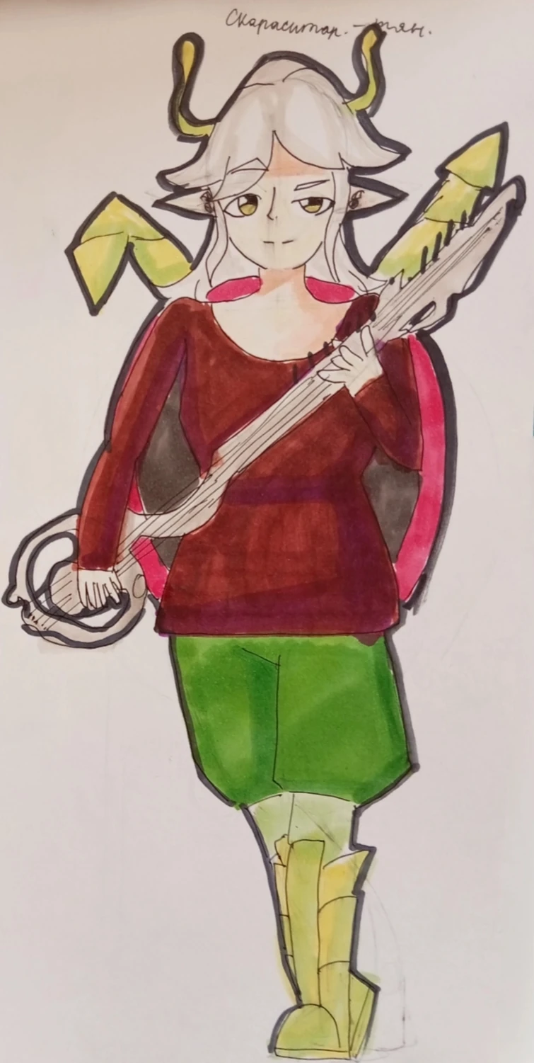 Scaratar anime style (gijinka) drawing (DoF ver.) | Fandom