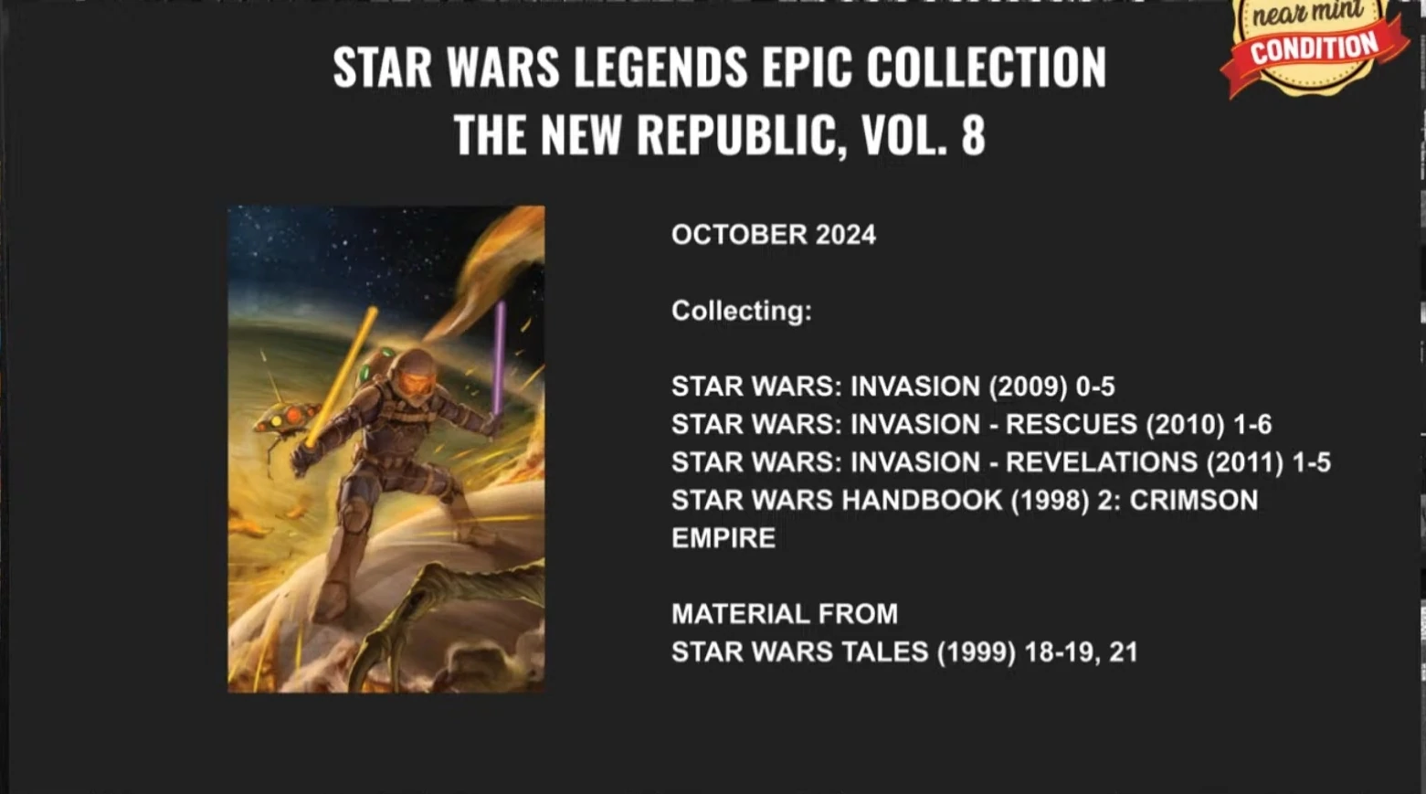 The New Republic Epic Collection Vol 8 Cover and a new Canon Epic. | Fandom