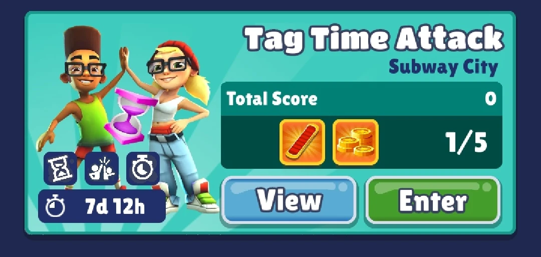 Subway City Tag Time Attack now available | Fandom