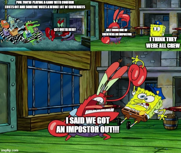 AND THEN COMES A GIANT IMPOSTOR! (Spongebob x Among us Meme) | Fandom