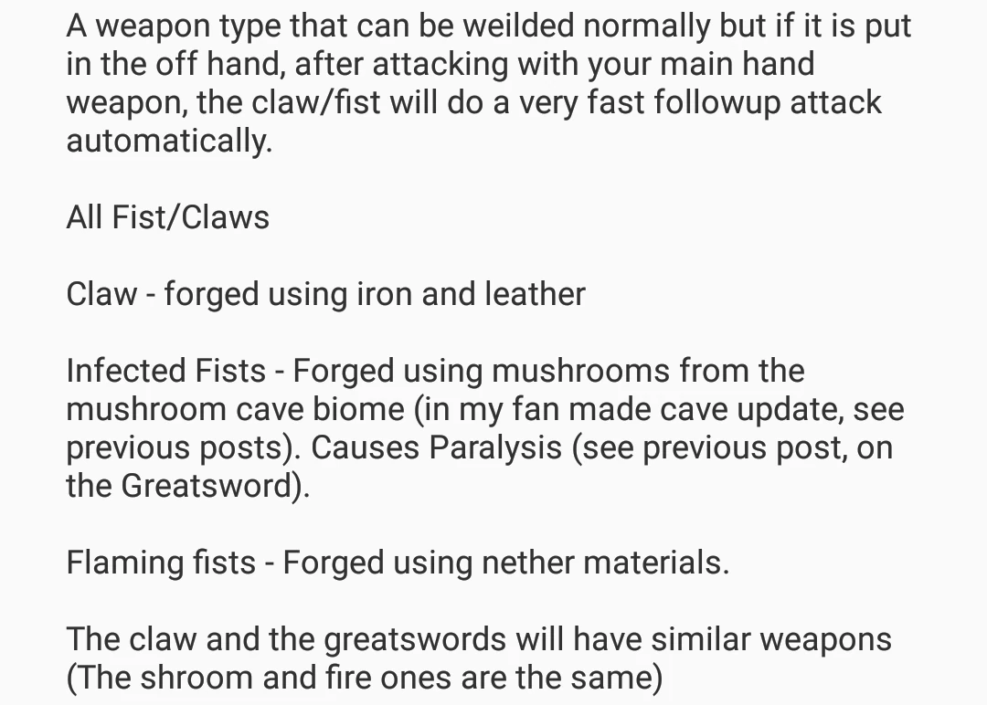 Minecraft ideas #3: Claw/Fist weapons | Fandom