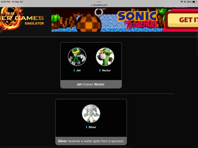 Sonic characters in the hunger games simulator | Fandom
