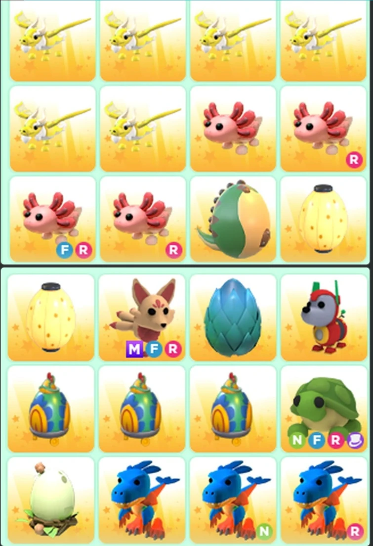 LF: a neon green butter, 2 neon scarlet butters, a neon alb bat, neon ...