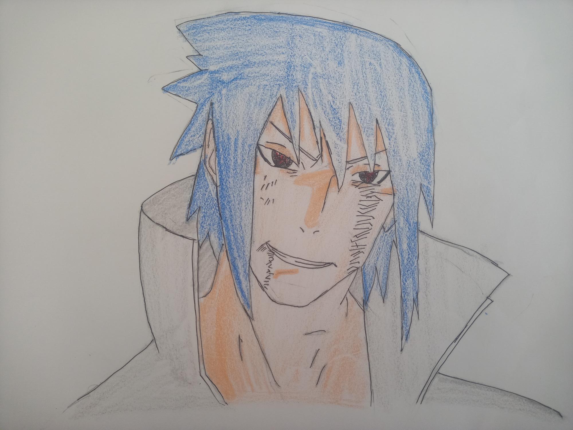 how is my sasuke drawing??? (ik the colouring is bad) | Fandom