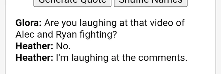 Incorrect quote generator with OCs | Fandom