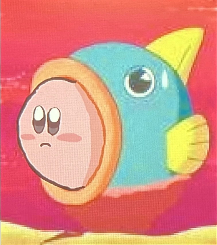 Kirby in Kine’s mouth in Kirby Right Back at Ya! | Fandom