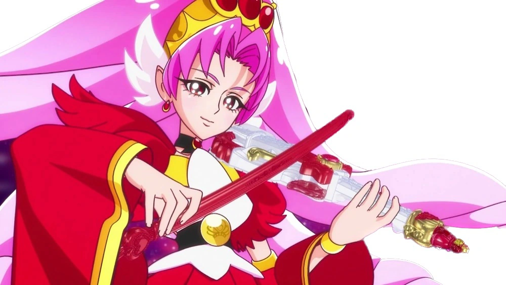 Cure scarlet playing on her scarlet violin in no background | Fandom