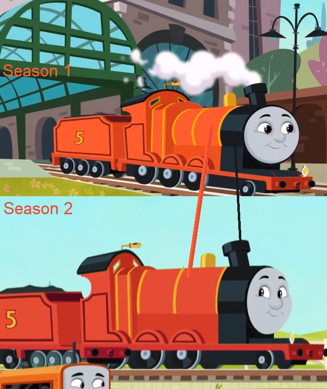 James had a hint of orange in his livery back in Season 1, but it was ...