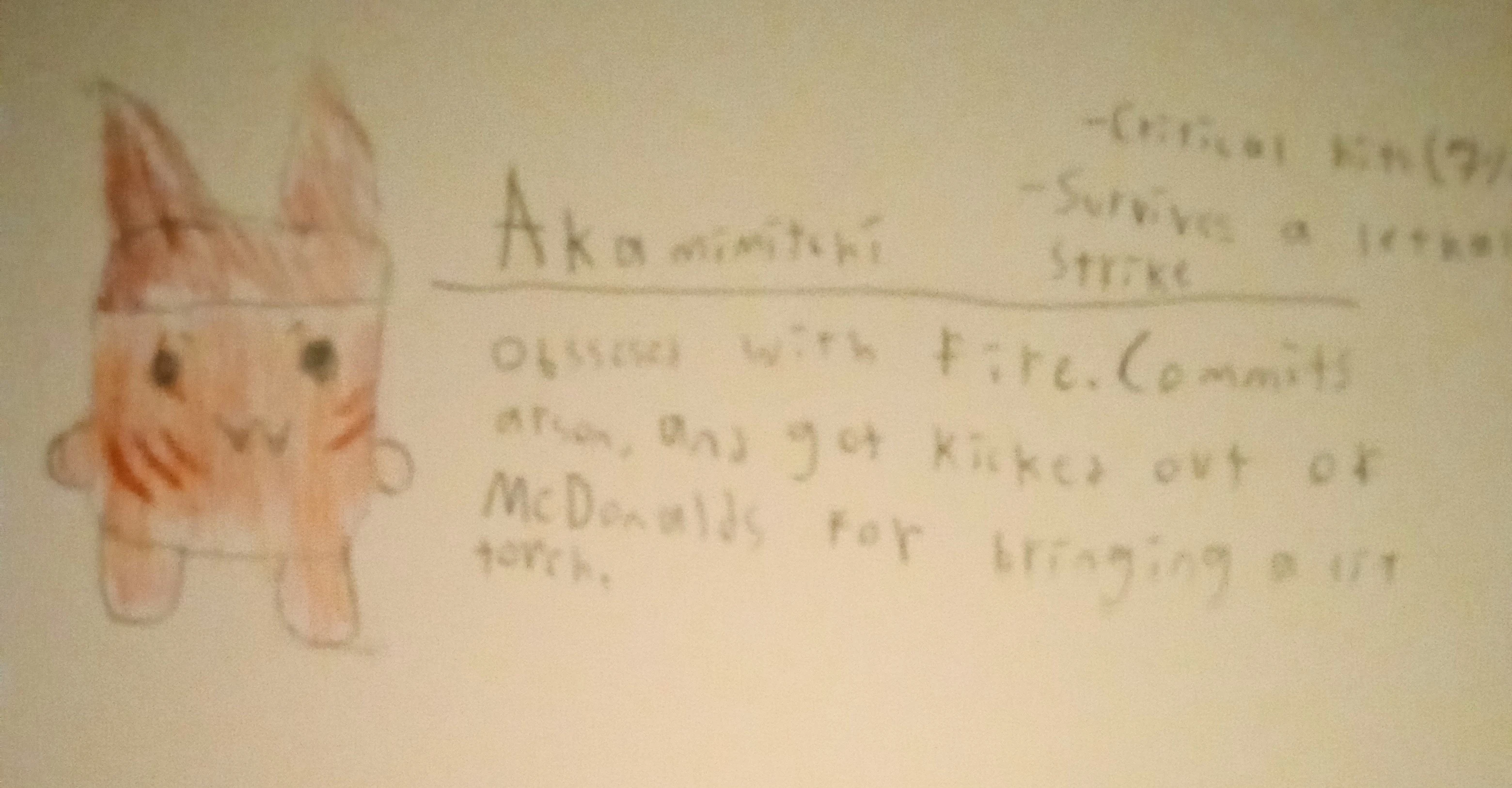 Doodling Mimitchi with battle cats traits part 1: Akamimitchi (Red ...
