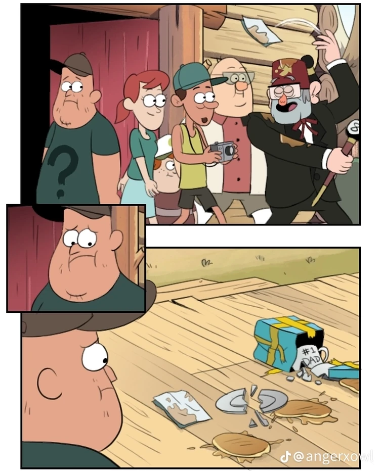 “Happy Father’s Day, Mr. Pines.” “Yeah, yeah, now get back to work.” (Creds: MoringMark on ...