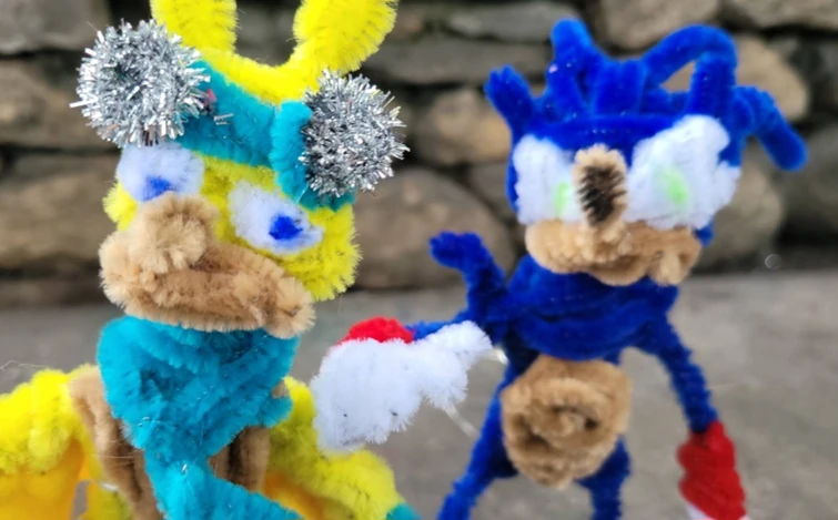 More pictures of pipe cleaner Sonic. | Fandom