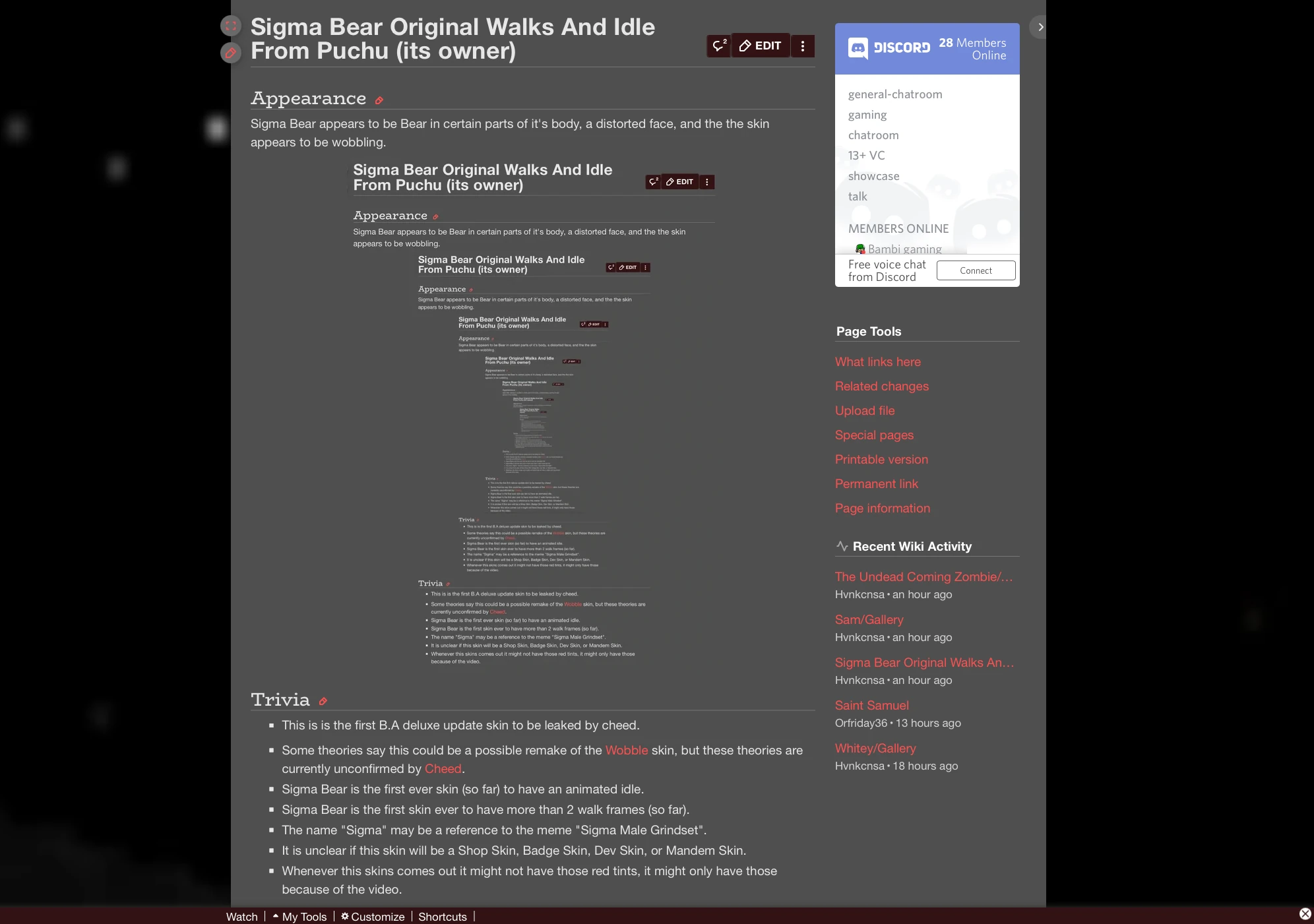 Sigma Bear Original Walks And Idle From Puchu (its owner) | Fandom