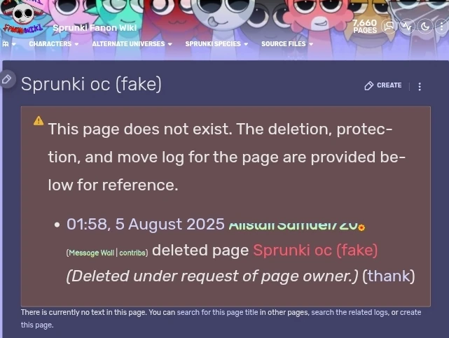 Bruh what happened to the sprunki oc fake page? | Fandom